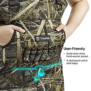 TIDEWE Chest Waders, Hunting Waders for Men Camo with 600G Insulation, Waterproof Cleated Neoprene Bootfoot Wader, Insulated Hunting & Fishing Waders (Size 7)