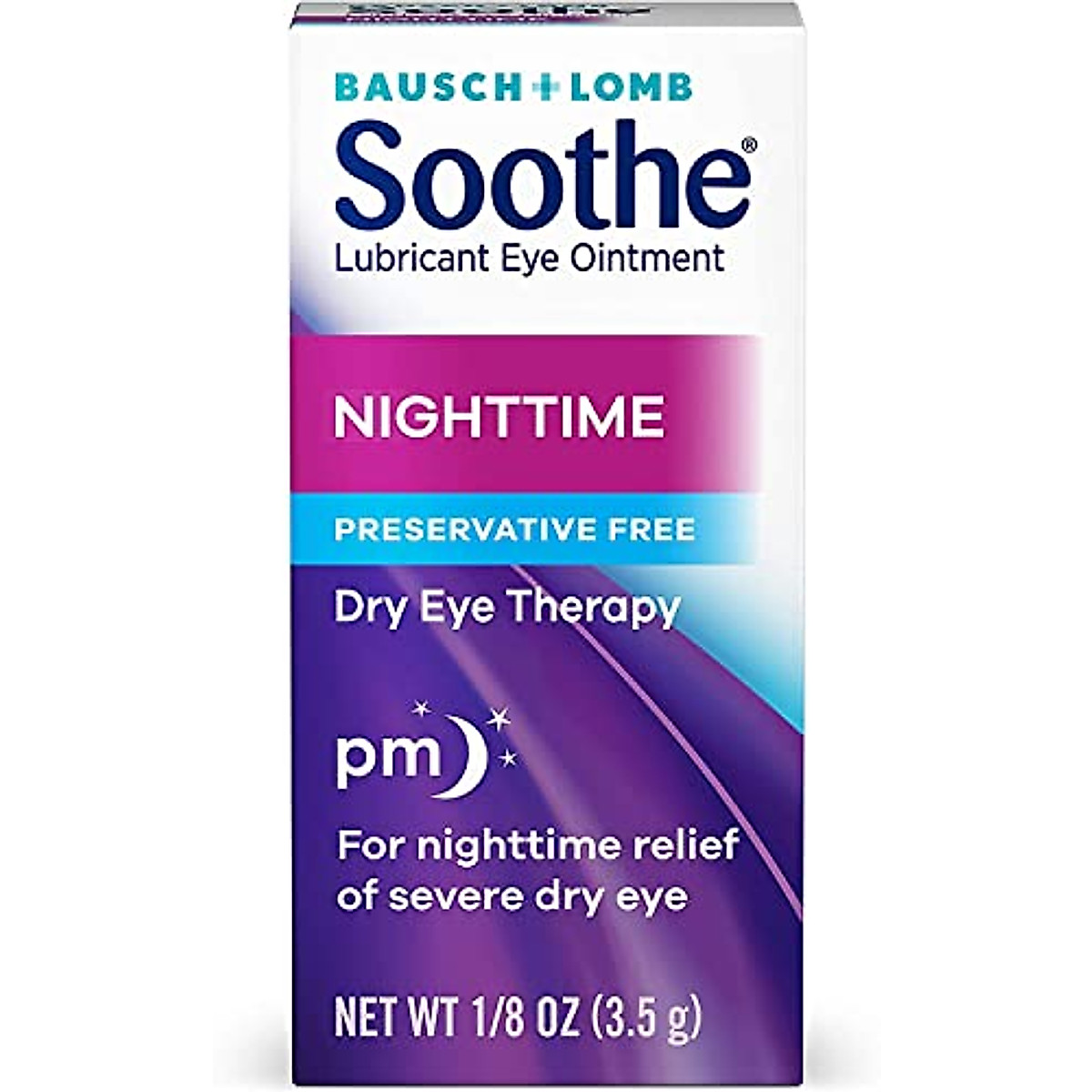 Bausch + Lomb Soothe Lubricant Eye Ointment Night Time - 0.13 oz, Pack of 6