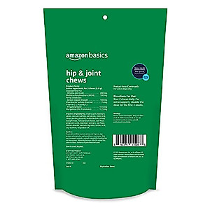 Amazon Basics Dog Hip & Joint Supplement Chews, Natural Duck Flavor, 120 Count (Previously Solimo)