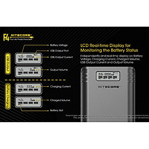Nitecore F4 Charger/Flex Bank, Black