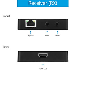 gofanco Compact 4K HDMI Extender Balun Over CAT6 Ethernet Cable – Loopout on TX, Up to 230ft at 4K @60Hz YUV 4:4:4, HDR, 18Gbps, HDCP 2.2, Bi-Directional IR, PoC, 4K to 1080p Downscale (HD20Ext)