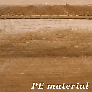 Strong Camel Outdoor 10x20 Ft Replacement Canopy Roof Cover Valanced Carport Covers with Ball Bungee(Without Edge 10'x20', Tan)