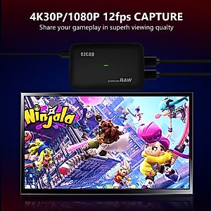 Y&H 4K Game Capture Card Live Streaming and Record in 4K30P or 1080P 120HZ,HDMI Zero-Lag Pass-Through USB3.0 Video Ultra-Low Latency for PS3, PS4, Xbox Series X/S, Xbox One, Nintendo Switch