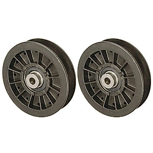 HASMX 280-511 Flat Idler Pulley for Murray Exmark Toro 109-3397 Quest Toro 74812, 74813, 74814, 74815, 74816, 74818, 74820, 74822, 74823, 74824, 74832 and 74914 (2-Set)