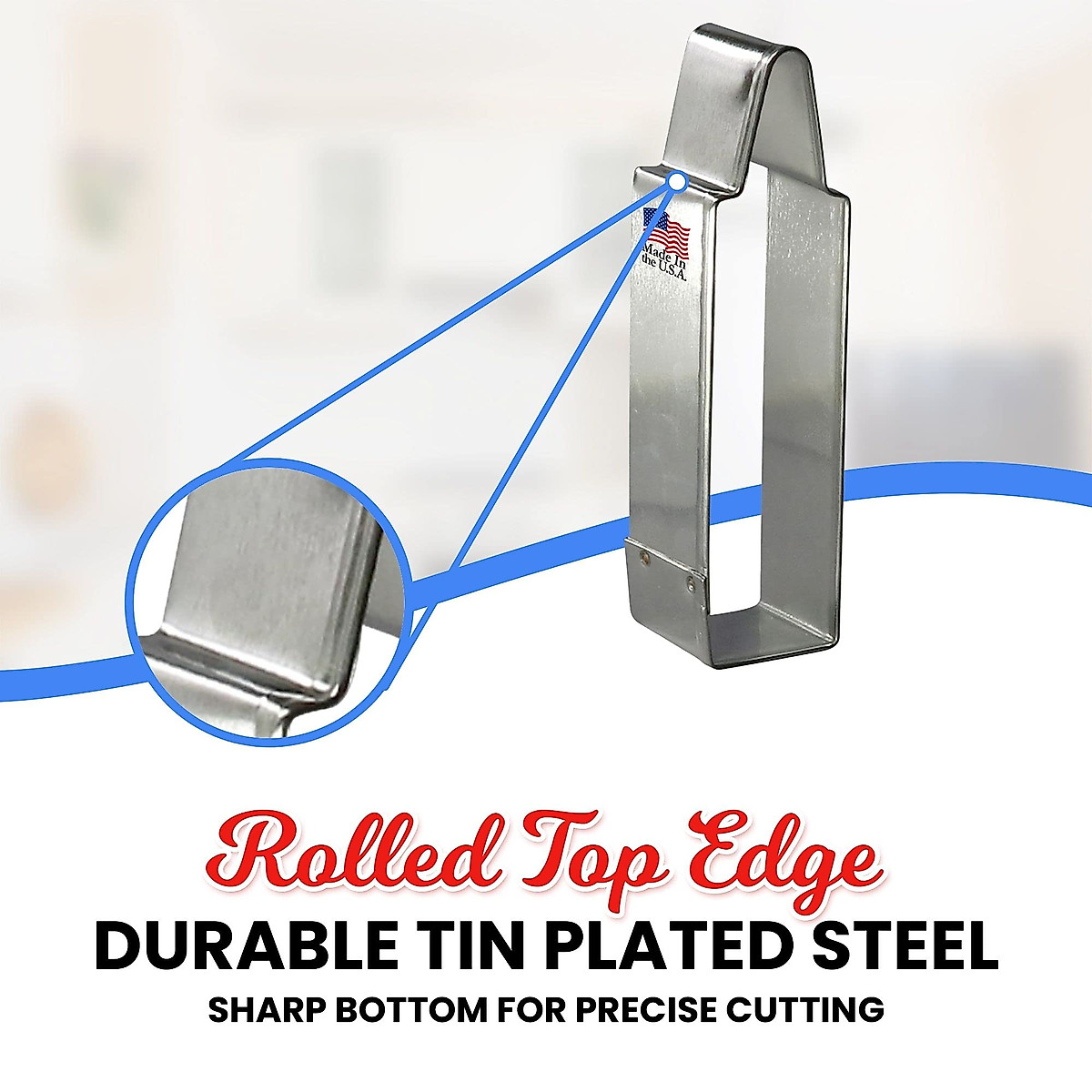 Crayon Cookie Cutter 4.25 Inch – Made in the USA – Foose Cookie Cutters Tin Plated Steel – Crayon Cookie Mold