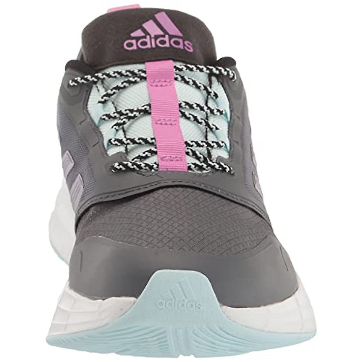 adidas Women's Duramo Protect Running Shoe, Grey/Matte Purple Metallic/Almost Blue, 10