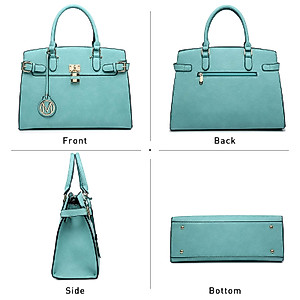 Women Handbags and Purses Fashion Satchel Tote Work Bags Top Handle Shoulder Purses with Matching Wristlet