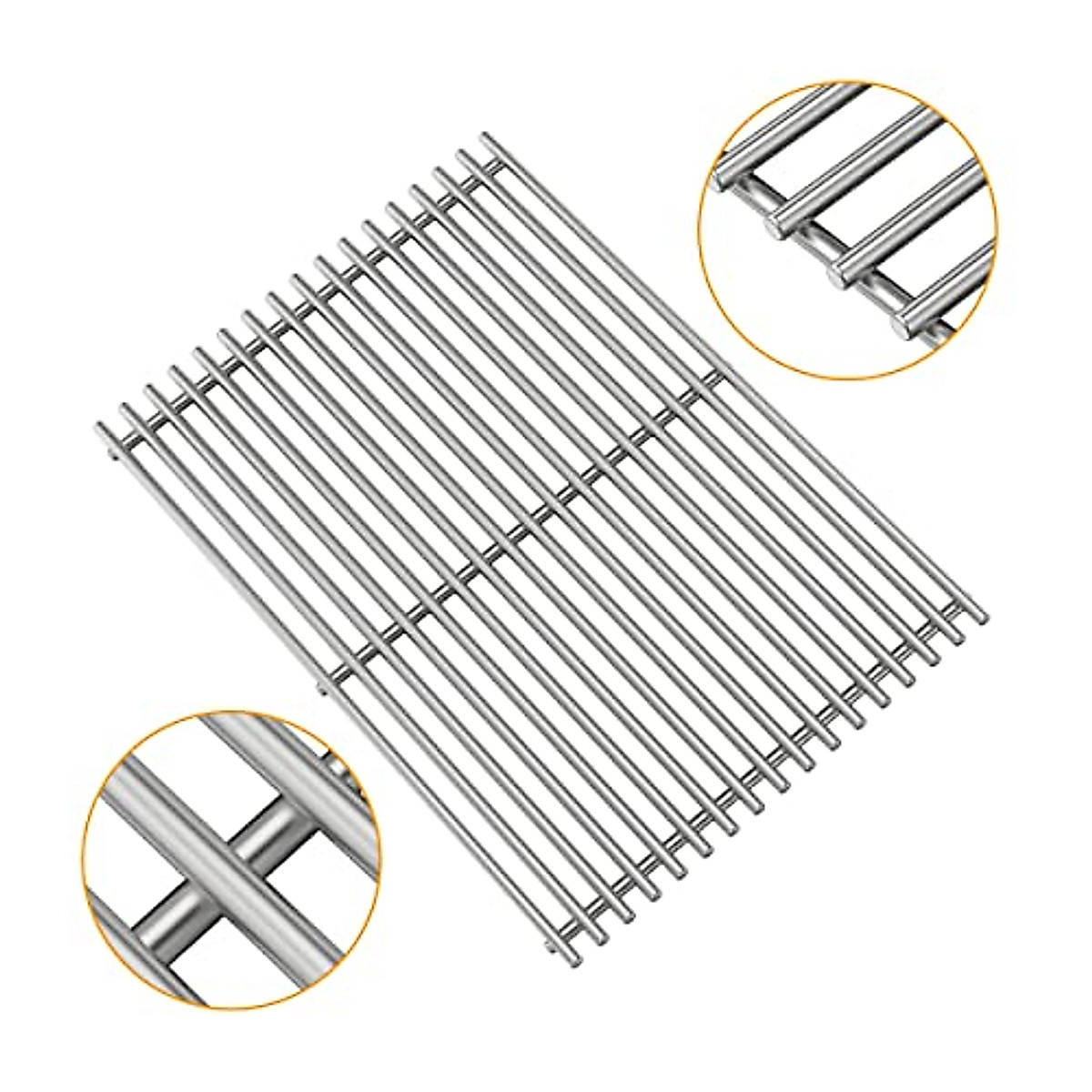 GLOWYE Grill Grates Replacement for Jenn Air 720-0336, 720-0163, Nexgrill 720-0163, 720-0430, 720-0433, Kirkland 720-0433, Permasteel PG-50400-S, Brinkmann 810-8534-S, Uberhaus, Perfect Glo (2-Pack)
