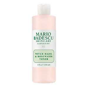 Mario Badescu Witch Hazel & Rosewater Toner for All Skin Types |Alcohol Free Facial Toner that Clarifies and Rejuvenates |Formulated with Witch Hazel & Rose Extract| 8 FL OZ