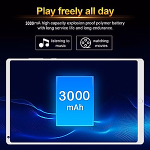 Yoidesu Android Tablet, 8 Inch 1920x1200 IPS Screen Tablets, 4GB RAM 64GB ROM Octa Core CPU Android Tablet, 2.4G WiFi 2MP Front 8MP Rear Camera, 8800mAh Battery(US)