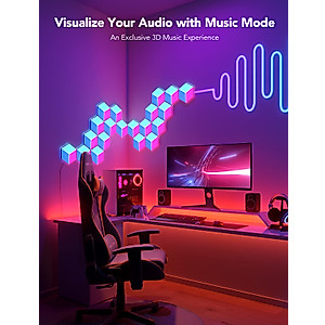 Govee Glide Hexa Pro Light Panels, RGBIC 3D Hexagon Wall Lights, Wi-Fi LED Creation Light with Music Sync, Works with Alexa Google Assistant for Living Room, Bedroom, Gaming Rooms, 10 Pack