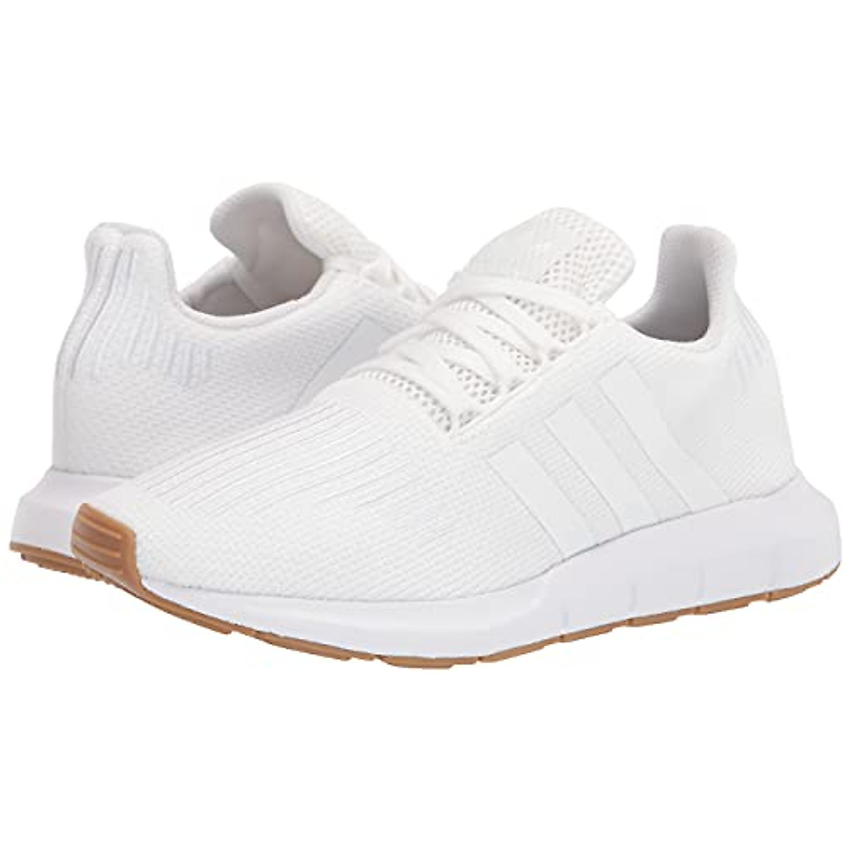 adidas Originals Men's Swift Running Shoe, White/White/Gum, 11
