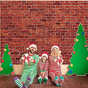 Red Brick Wall Party Backdrop, Large Fabric Red Brick Sign Photo Backdrops Background for Baby Shower Birthday Party Wedding Graduation Home Decoration Photo Booth Prop Banner (59.8 x 83.9 Inch)