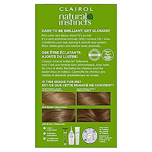 Clairol Natural Instincts Demi-Permanent Hair Dye, 7 Dark Blonde Hair Color, Pack of 1
