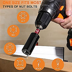 KIWOEN Universal Socket Tools Gifts for Men, Socket Set Grip (7-19mm) Multi-Function Power Drill Adapter,Christmas Gifts Cool Stuff Gadgets for Dad/Father,Boyfriend,Husband,DIY Handyman,Him,Wome