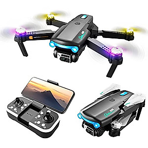 MIANHT Drone With 4K Dual HD Fpv Camera - Remote Control Black Quadcopter, RC Toys Gifts For Boys Girls, with Optical Fl-ow Localization, Altitude Hold Headless Mode, One Key Start Speed