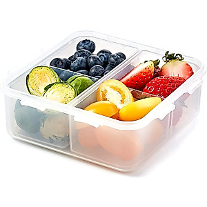 Generic 2 PACKS - LocknLock Easy Essentials Food lids/Pantry Storage/Airtight containers, BPA Free, With Dividers, 870 ml, 29oz, clear, Transparent, 2XHPL823C