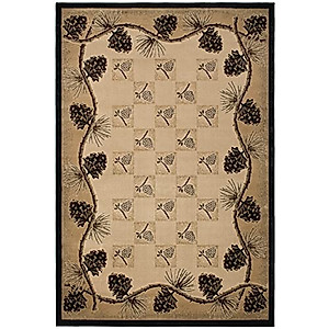 Rug Empire Pine Bluff Area Rug, 5'3"x7'7", Beige