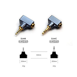 DD ddHiFi All-New DJ44C Aluminum Version 4.4mm Balanced Female to 3.5mm Male Headphone Jack Adapter, Audio Converter for Your 4.4mm Earphone/Headphone