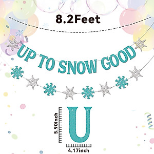 Up To Snow Good Banner - Winter Snowflake Themed Bride to Be Decor, Snow in Love Sign, Snowflake Banner for Bridal Shower Wedding Hen Party Decorations
