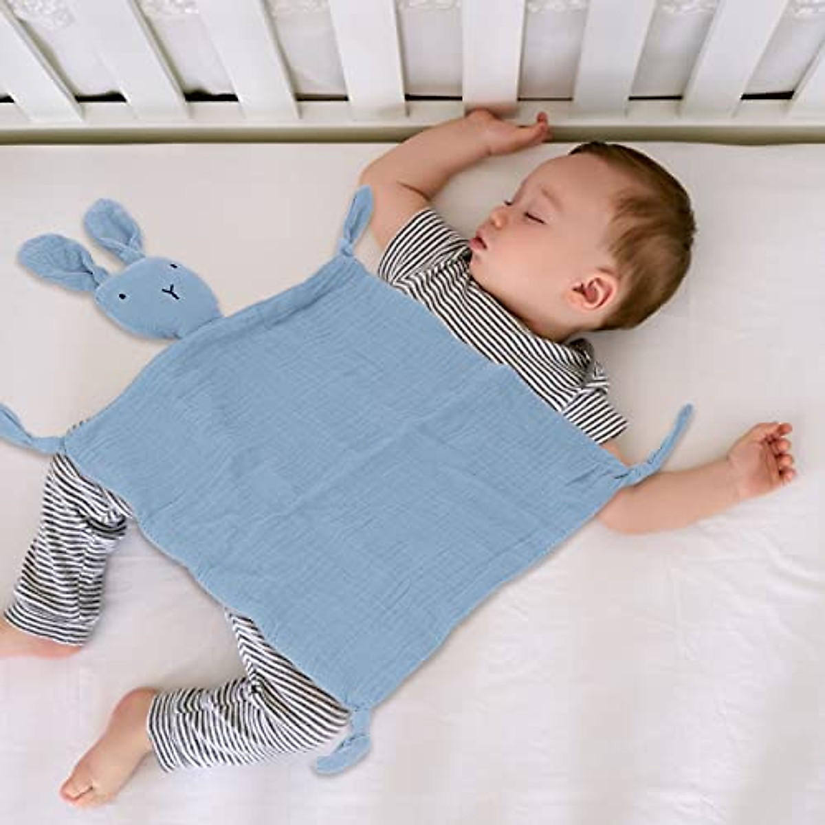 Cozy Plush Baby Security Blanket,Skin Friendly Cotton Rabbits Security Blanket for Boys and Girls Baby Gifts for Toddler