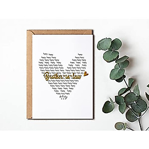 EruditeGifts Brother-In-Law Birthday Card - Birthday Card For Brother-In-Law - Inside Brother-In-Law Heart - Happy Birthday Card - Miss You Card For Brother-In-Law