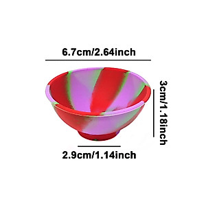 HONBAY 4PCS Mini Multi-color Silicone Pinch Bowls for Condiments Candy or Small DIY Crafts