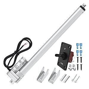 RVMARINEPAT 3000N High Speed Actuator, 5mm/s 18 Inch Stroke, 660lbs Heavy Duty Electric Actuator 12V Waterproof Linear Motion Actuator 12V with Controller