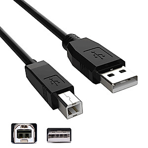 Inovat Replacement 10FT USB 2.0 A Male to B Male Cable Cord Data Transfer Host Cable Cord for Yamaha DGX-230 76-Key Digital Piano Keyboard