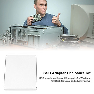 MSATASATA3.0 Hard Drive Adapter Card Ultrathin Aluminum Alloy SSD Adapter Enclosure for Home Office Computers Silver