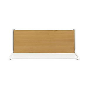 Linon Delk Wood 2 Tone Large Back Rest Bench in Honey and White