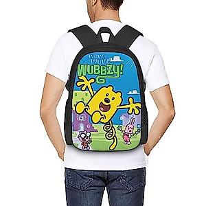 KOVOS Wow! Wow! Anime Wubbzy! Laptop Bag Cartoon Backpack Casual Travel Backpacks Daypack For Men Women