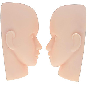 Bright Creations Silicone Mannequin Makeup Practice Head (2 Pack)