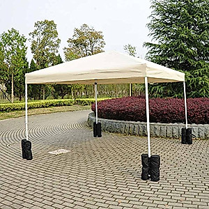 MOOCY Large Weight Bags for Party Weeding Pop up Canopy Outdoor Shelter, Heavy Duty Instant Leg Canopy, White Sand Bags Anchor Kit, Set of 4 (Black)