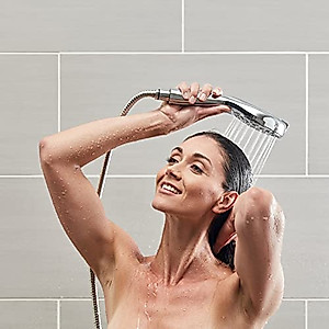 Waterpik ShowerClean Pro Hand Held Shower Head High Pressure Rinser With Built-in Power Jet Wash Shower Cleaner In Chrome, QCW-763ME