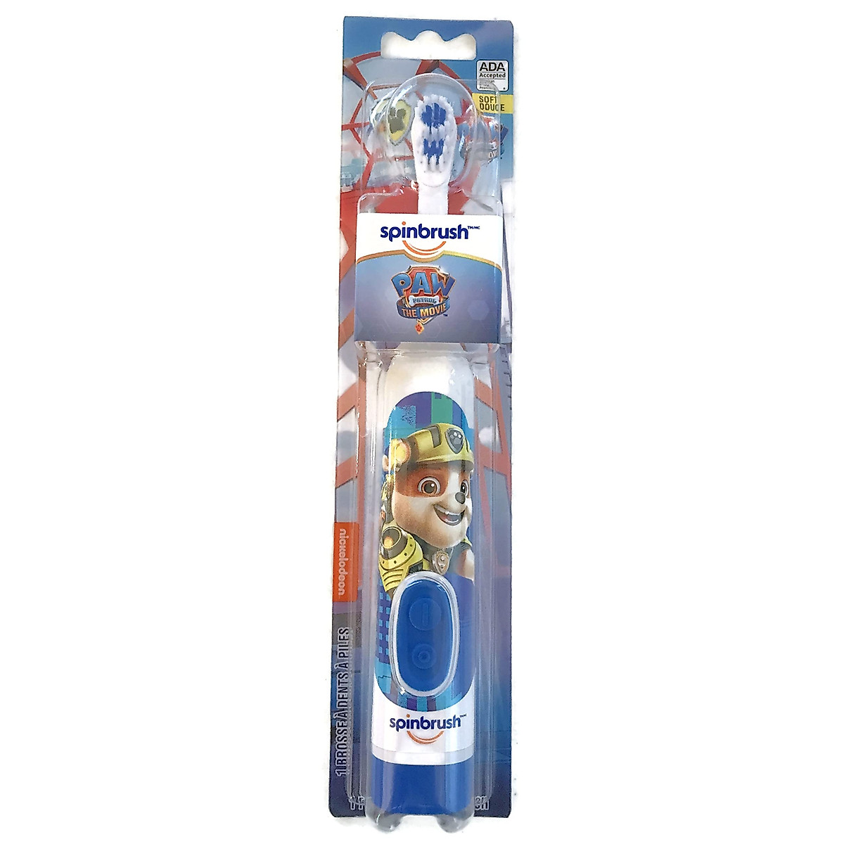 BCE Trends Paw Patrol Electric Toothbrush and Fluoride Toothpaste Set for Kids (Rubble)