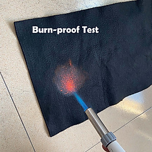 2 Pack Welding Blanket Fireproof Tarp Heat Resistant Material Up To 1800°F Flame Retardant Fabric Carbon Felt for Grill Stove Pit Soldering Welders Plumbers 12 by 27 Inches