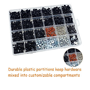 1000pcs RC Screw Kit and RC Screwdrivers, RC Tool Kit for Traxxas Axial Redcat Arrma HPI HSP SCX10 RC4WD Losi 1/8 1/10 1/12 1/16 Scale RC Cars Trucks Crawler Accessories Screw Kit