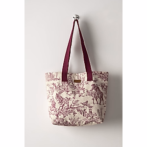 Maison d' Hermine Tote Bag 100% Cotton Canvas Reusable Shoulder Grocery Bag for Work Beach Travel Shopping Lunch Perfect for Gifts Men Women, The Miller - Red