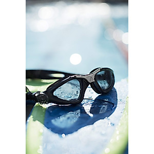 Aqua Sphere Kayenne Swim Goggles with Smoke Lens (Black/Silver)