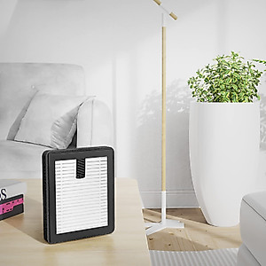 9-Pack PM1220 True HEPA Replacement Filter Compatible with MOOKA and KOIOS PM1220 Compact Desktop Air Purifier，3-in-1 True HEPA Replacement Filters