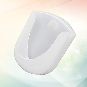 UPKOCH Spoon Suction Cup Holder Plastic Rice Spoon Stand Rest Cooker Scoop Rack Organizer For Home Kitchen Tool (White)