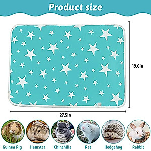 BNOSDM Guinea Pig Cage Liners 3 Packs Reusable Small Animals Pee Pads Washable Guinea Pig Bedding Highly Absorbent Cage Mats for Rabbits Hamsters Rats and Other Small Pets