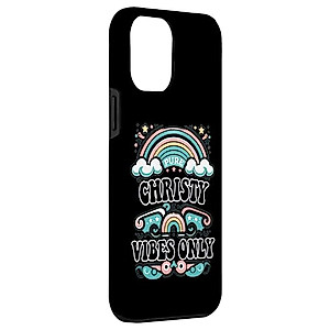 iPhone 13 Pro Max CHRISTY Vibes Only Cute Retro Girls CHRISTY Name Case