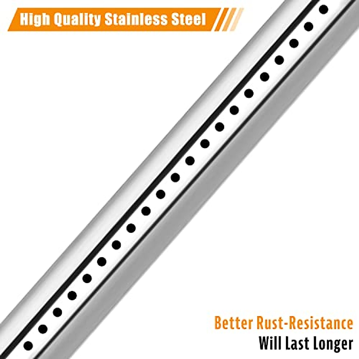 Tbgrepts 60040 Grill Burner Replacement Parts for Weber Q100, Q120, Q1000, Q1200, Baby Q Gas Grill, Compatible with 386001, 386002, 516002, 516001, 51060001, Replacement Part 69957, 41657 60040 45657