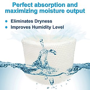 HQRP 2-Pack Wick Filter Compatible with Bionaire BWF75 Filter D Replacement BCM3656 BCM3855 BCM3955 BCM3656-UM BCM3855C BCM3600 Humidifiers