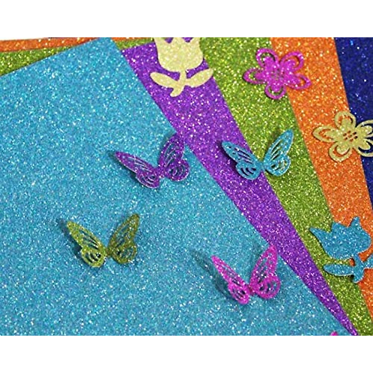 YZH Crafts Glitter Cardstock Paper,No-Shed Shimmer Glitter Paper,10 Sheets, DIY Party Deco, 8 Inch X 12 Inch, A4 Size (Gold)