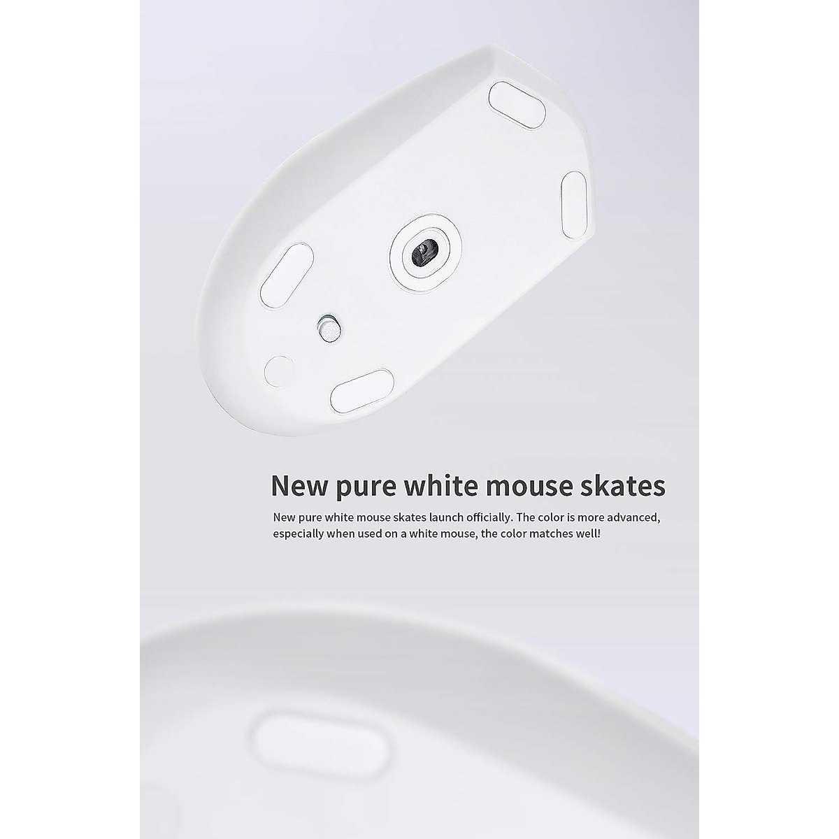 HOTLINEGAMES 2Sets 3.0 Plus Rounded Curved Edges Mouse Feet Skates Compatible with Razer DeathAdder V3 Pro Wireless Gaming Mouse feet Replacement (0.8mm,Smooth,PTFE) Pro Performance Upgrade