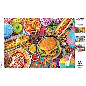 Buffalo Games - LARS - Fun Fair Food - 300 Piece Jigsaw Puzzle for Adults -Challenging Puzzle Perfect for Game Nights - Finished Size is 21.25 x 15.00
