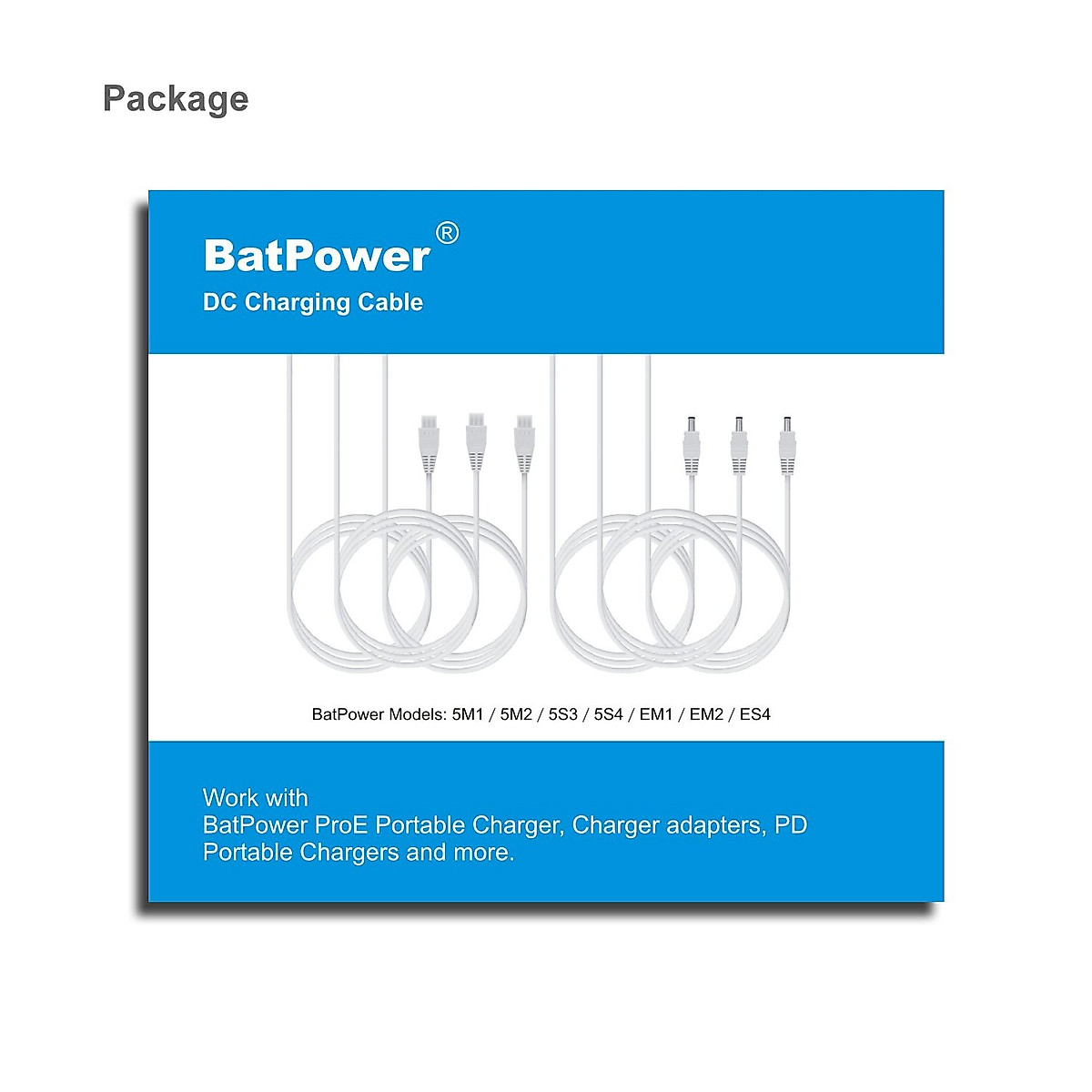 BatPower 60W ES4 Surface Charge Cable Power Cord Compatible with Microsoft Surface Book Laptop 4 3 2 1 Surface Pro 8 X 7 6 5 4 3 Go Surface Power Bank External Battery Portable Charger Charging Cable